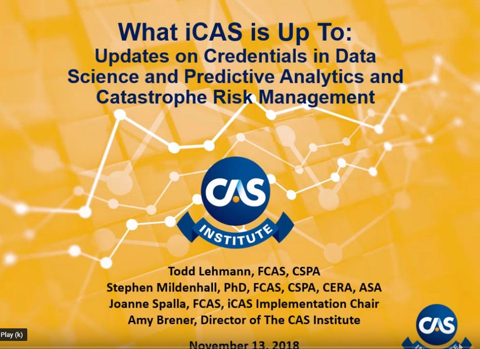iCAS – The CAS Institute, or iCAS, is a subsidiary of the Casualty ...